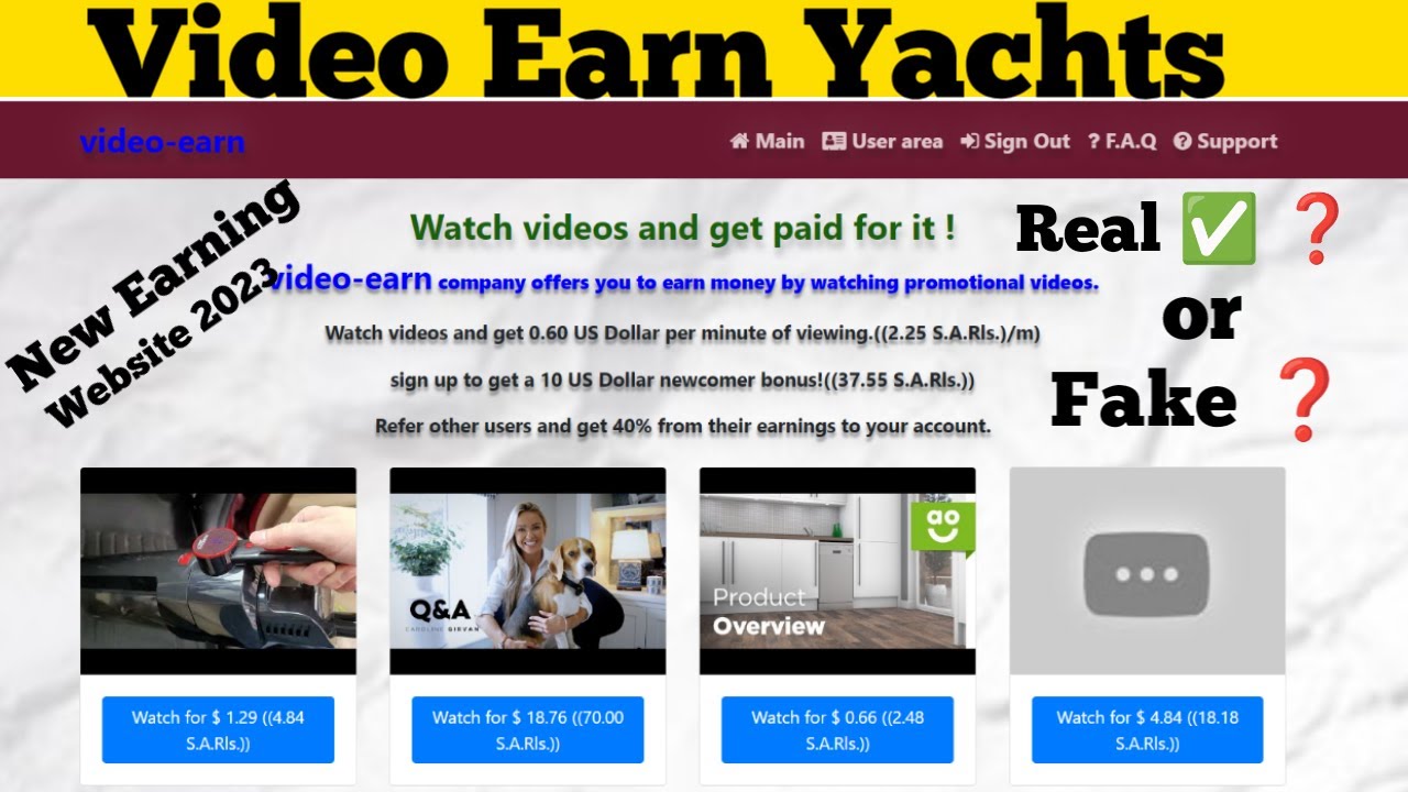 Video earn yachts - video earn money - video earn real or fake / yachts ...