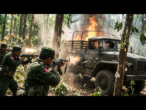 Arakan Army Destroy Myanmar Military Cars | Myanmar Short Film