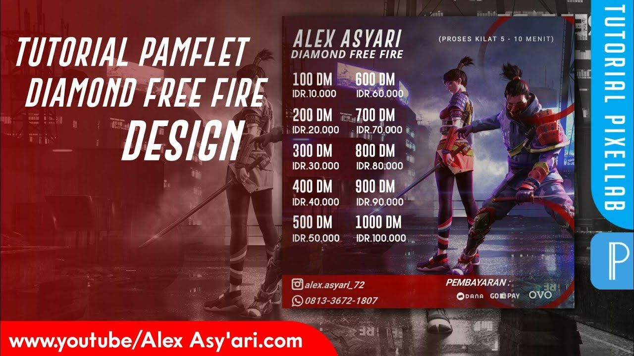 CARA MEMBUAT PAMFLET DIAMOND FREE FIRE MUDAH DAN SIMPEL MENGGUNAKAN ...