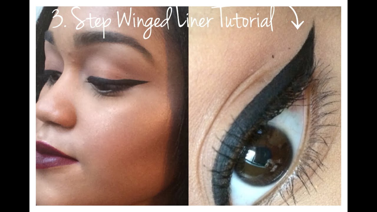 3 step winged liner tutorial - YouTube