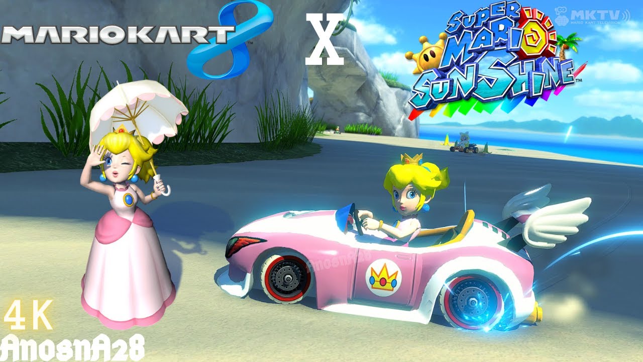 Mario kart 8: Peach Sunshine From Super Mario Sunshine [4K] - YouTube