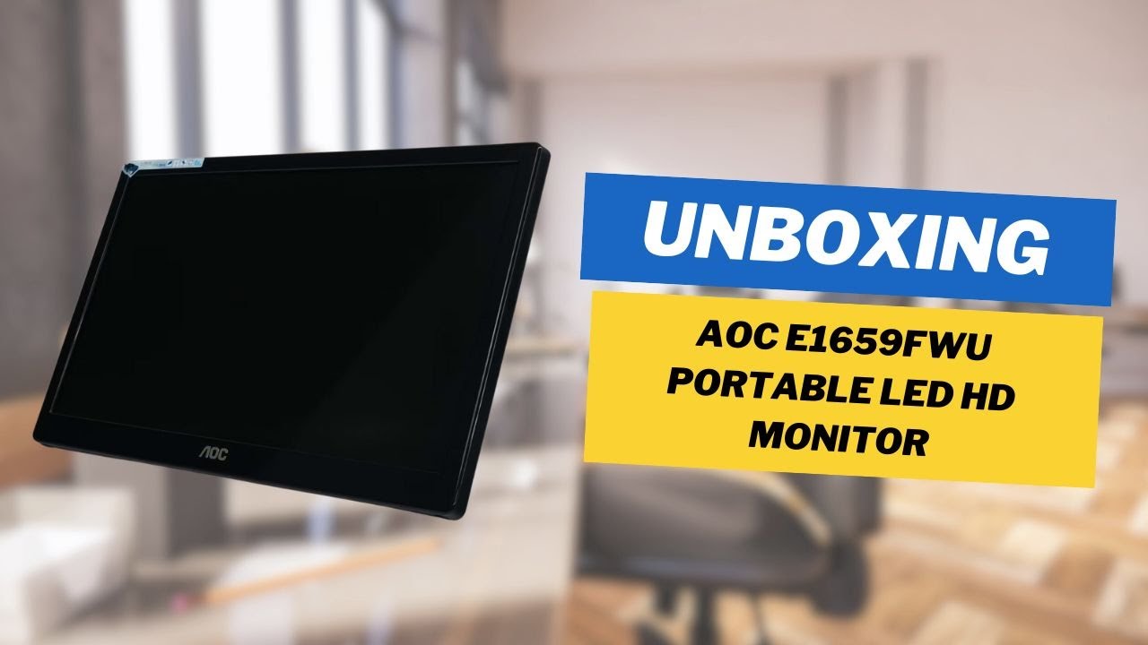 AOC E1659FWU Portable LED HD Monitor | Unboxing - YouTube