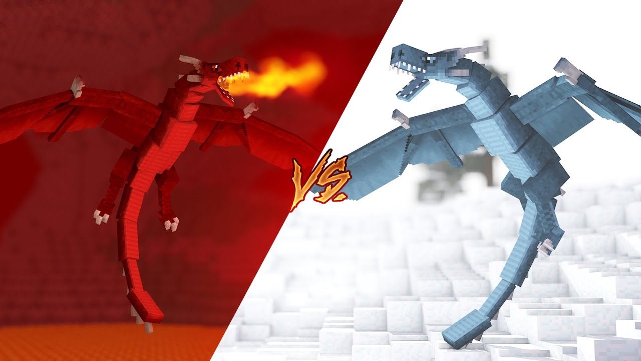 Minecraft: DRAGÃO DE FOGO VS DRAGÃO DE GELO *qual é o melhor?* - TERRA ...
