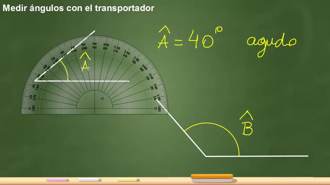MEDIR ÁNGULOS CON TRANSPORTADOR GRADO 5° - YouTube