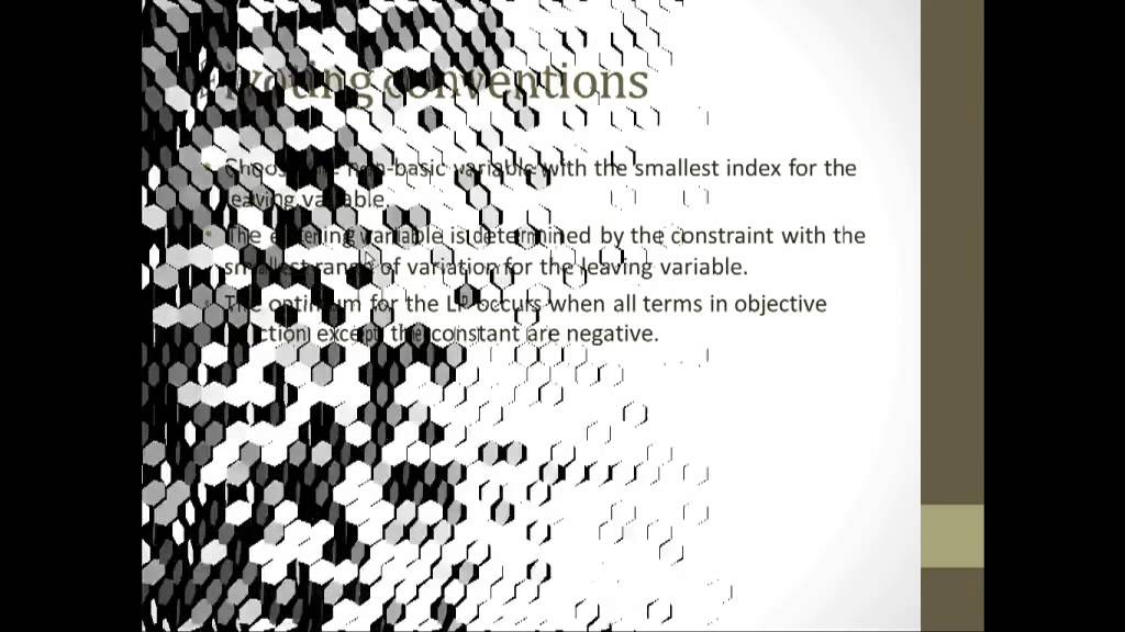 Survey of Dantzig Simplex Algorithm - YouTube