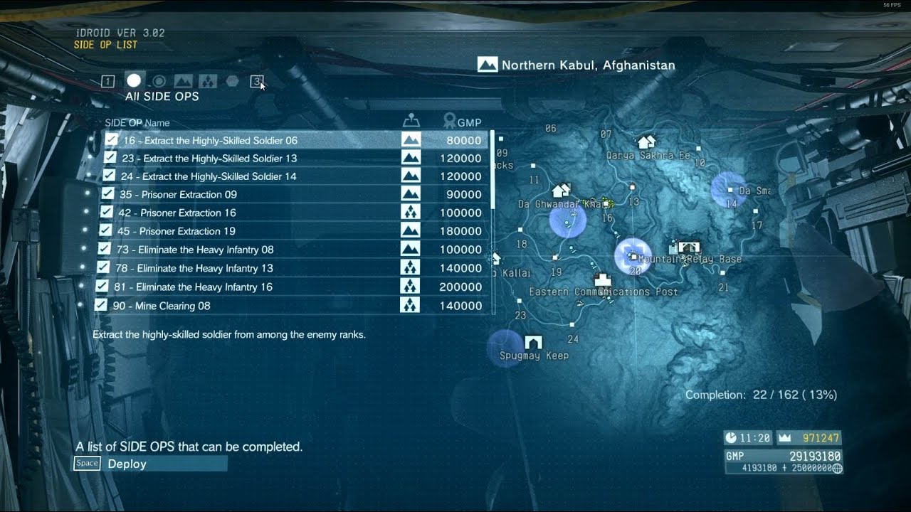 r260 Sideops menu options - Infinite Heaven mod - MGSV - YouTube