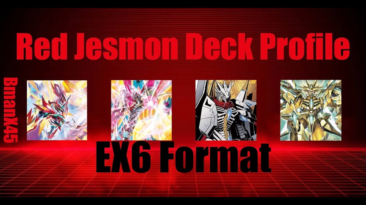 Digimon TCG: Red Jesmon GX Deck Profile EX6 Format - YouTube