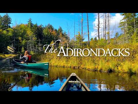 1 Hour Relaxing Canoe Video | ASMR Nature | Sleep | Study | Adirondack Paddling