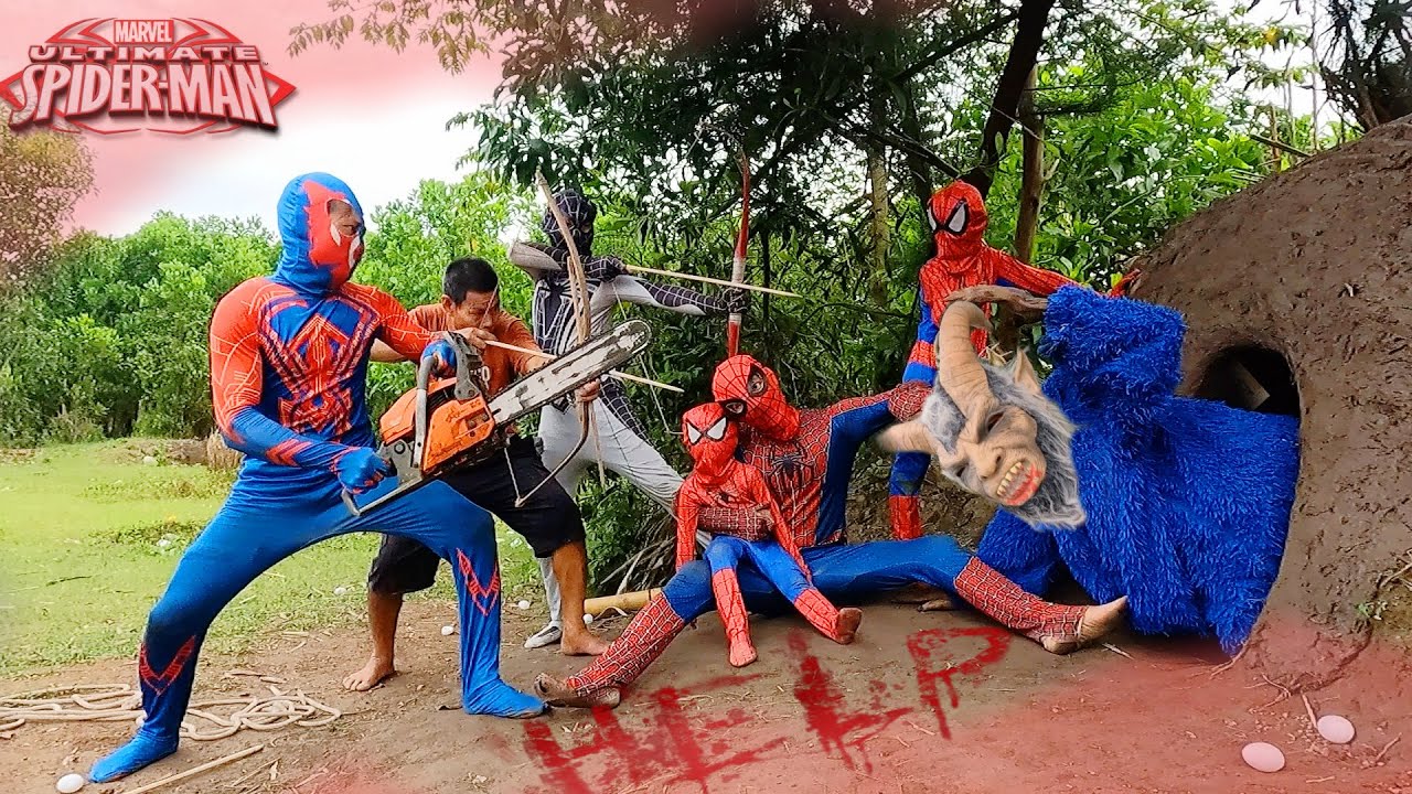 The brave Spider-Man team fights ferocious carnivorous monsters to ...