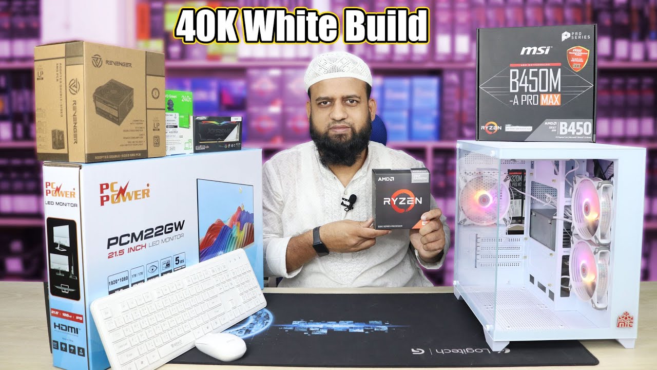 Full White PC Build । Ryzen 5 5600G PC Build For Gaming & Freelancing ...