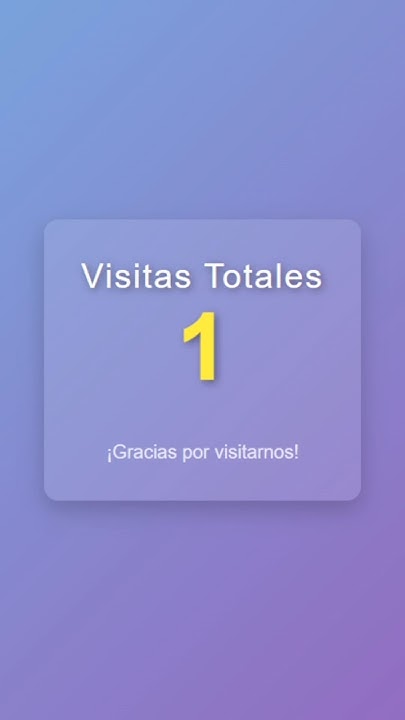 Crea un CONTADOR de VISITAS Dinámico | HTML CSS - YouTube
