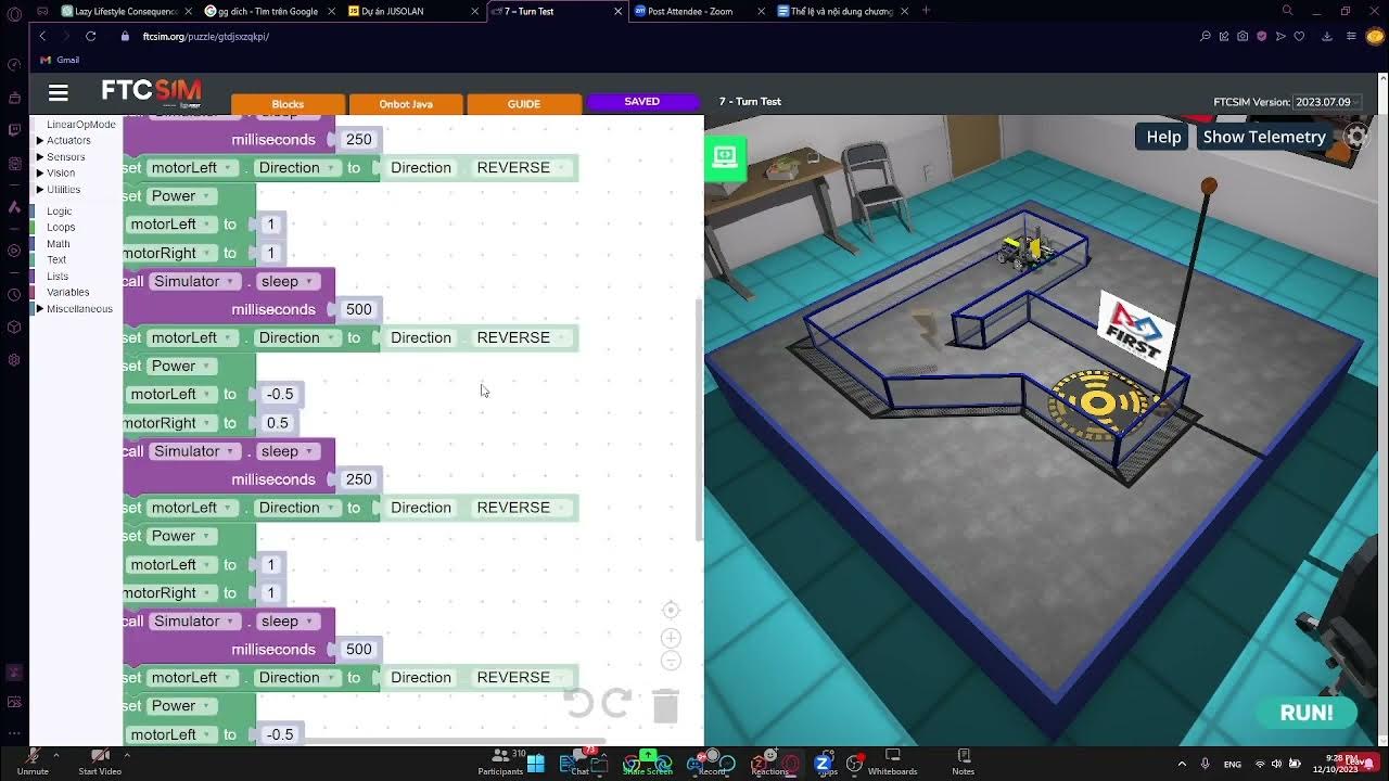 FTC Movement Turn Test - YouTube