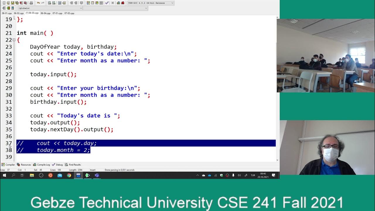 CSE 241 Fall 2021 Oct 20 - YouTube