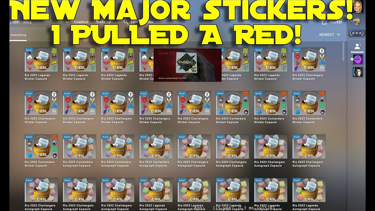 New Csgo Major Stickers! I Pulled a Red! - YouTube