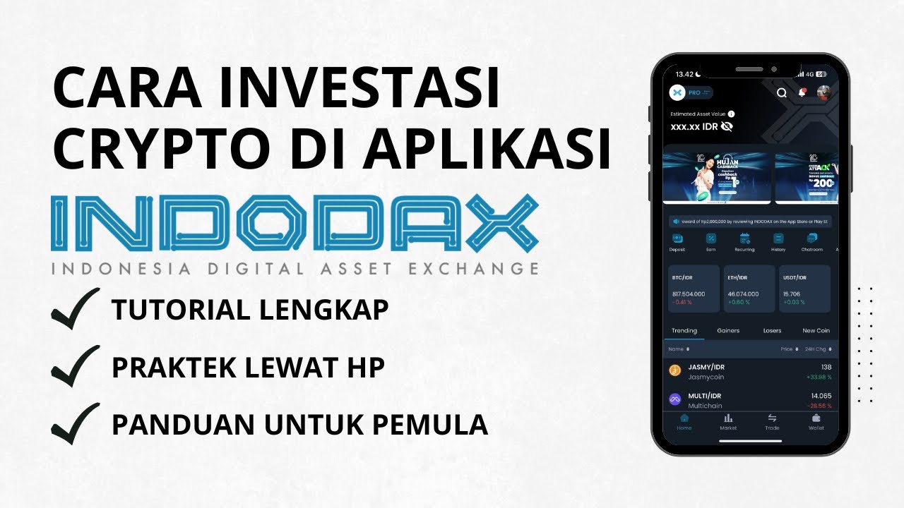 Cara Investasi Aset Crypto Di Aplikasi Indodax Untuk Pemula - YouTube