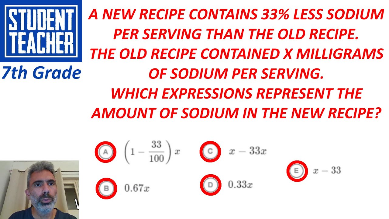 Equivalent Expressions With Percent Word Problems - 7th Grade Math ...