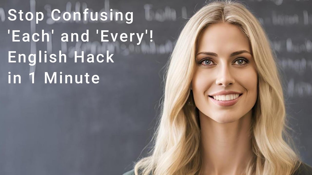Stop Confusing 'Each' and 'Every'! English Hack in 1 Minute! - YouTube