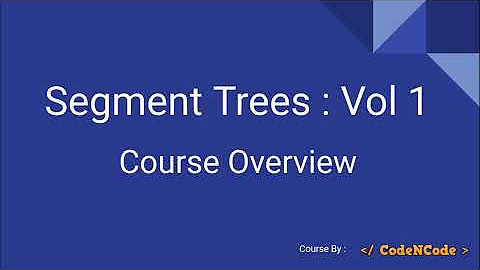 Segment Tree : CodeNCode - YouTube