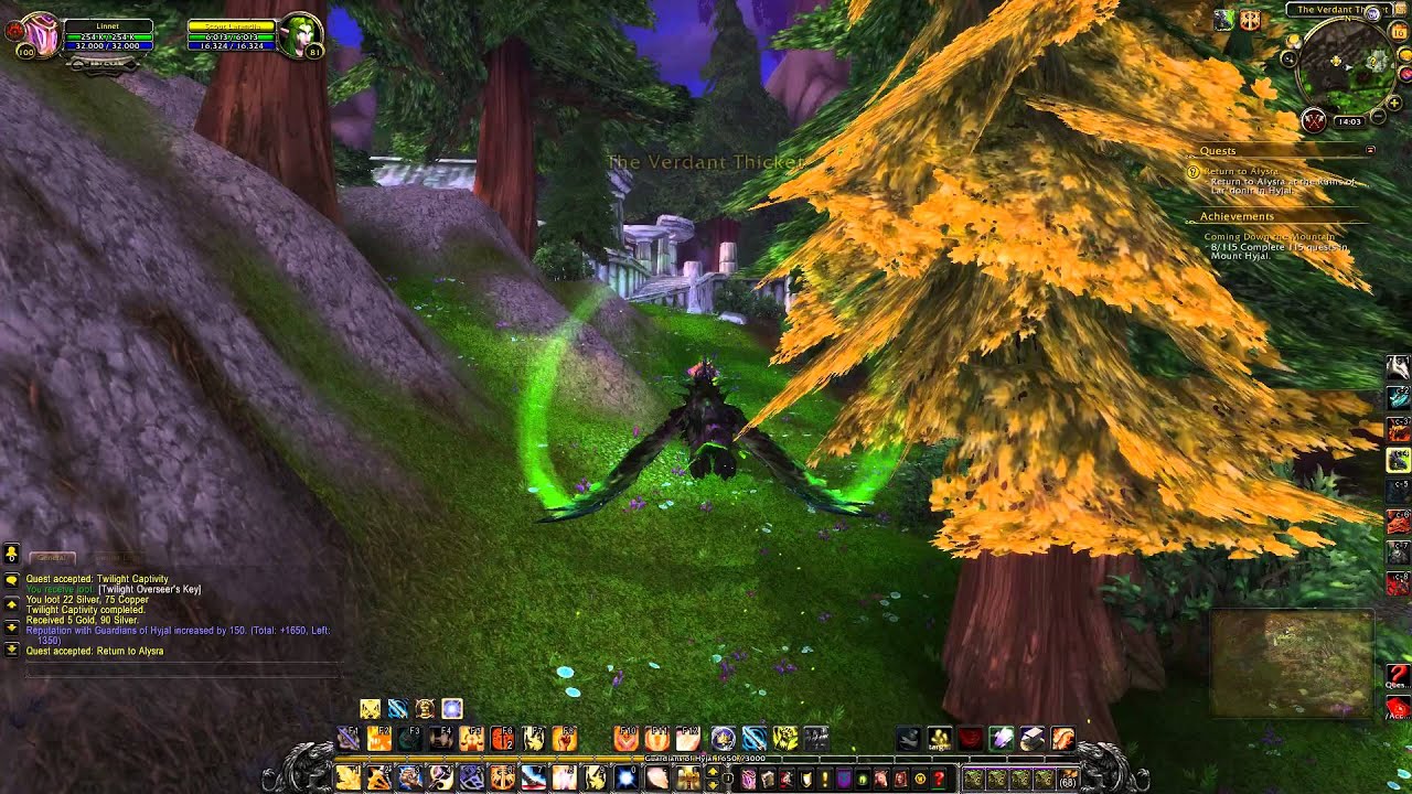 Return to Alysra Quest Playthrough - Mount Hyjal - YouTube