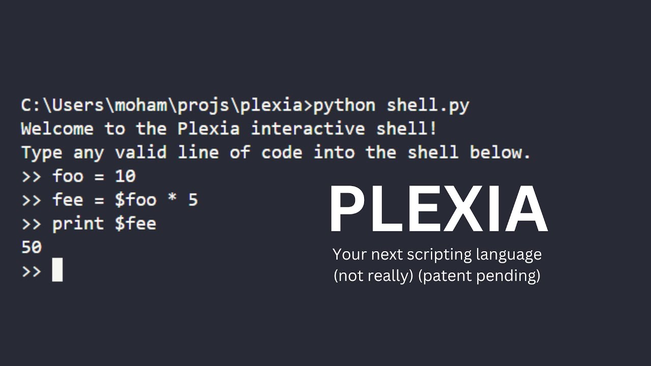 My toy language interpreter: Plexia Showcase - YouTube