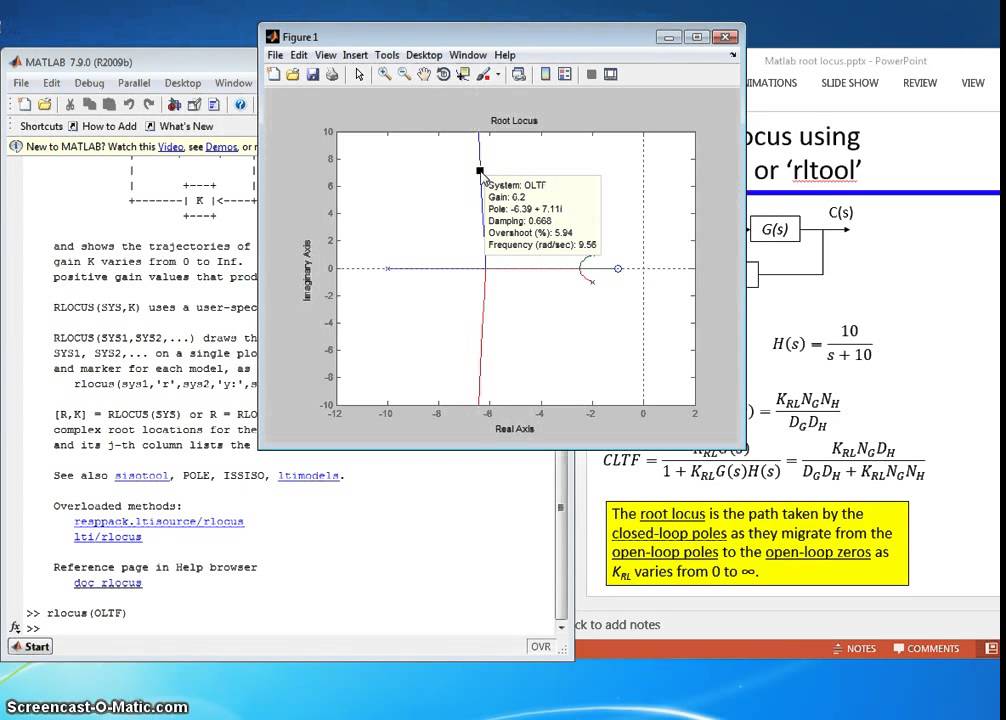 Matlab rlocus and rltool command - YouTube