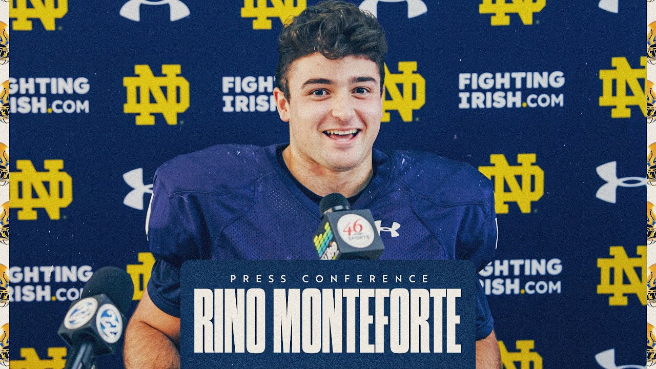 Rino Monteforte | Spring Practice Press Conference (3.27.24) | Notre ...