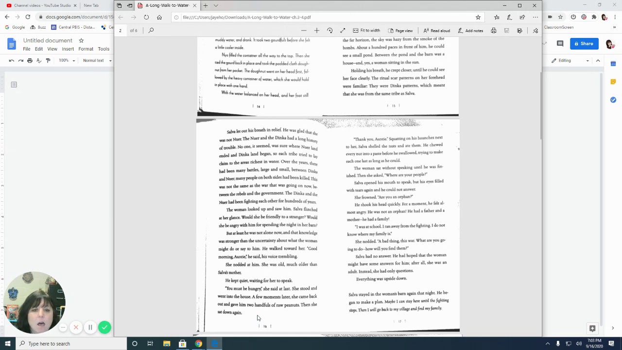 A Long Walk to Water Read Aloud Google Docs - YouTube