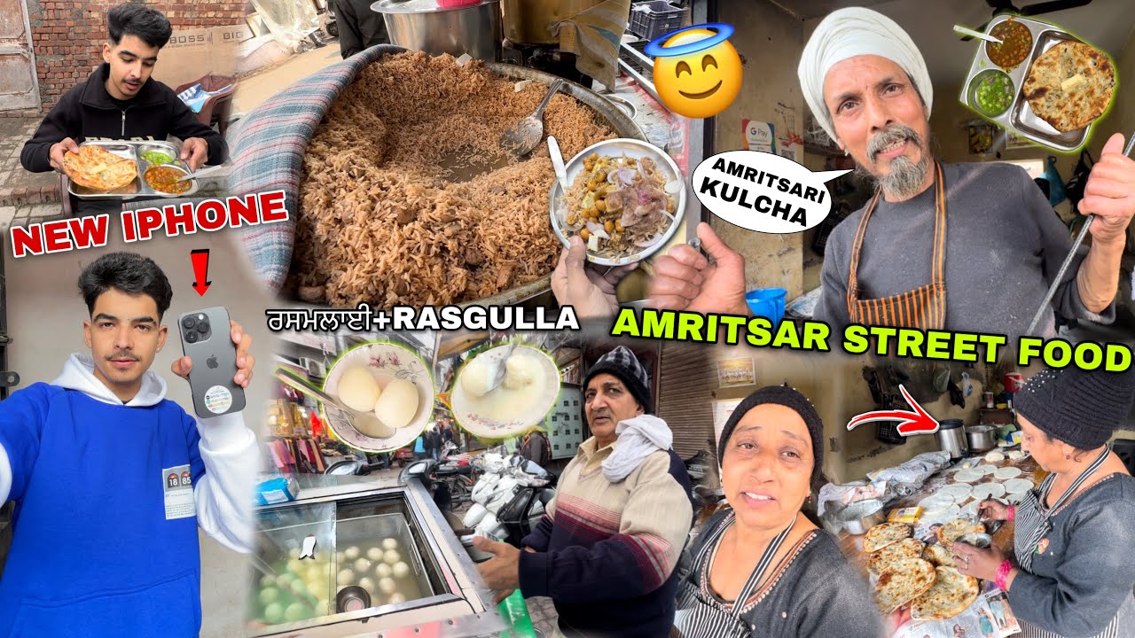 Amritsar KULCHA Desi Ghee😱Best RasMalai, Mathi Chole , RasGulle , Nutri ...