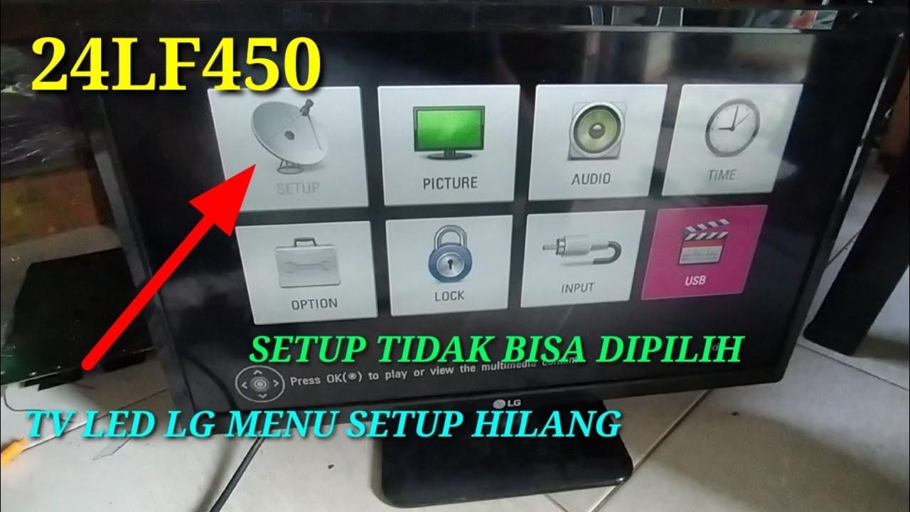 tv led lg tidak ada menu tv /setup - YouTube