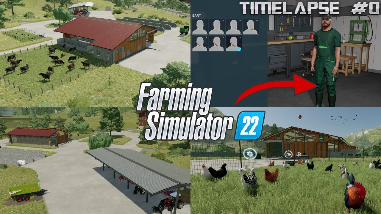 EXPLORING FS22! 💪🚜💨 BUILDING realistic FARM & creating a CHARACTER! 👨🏠 ...