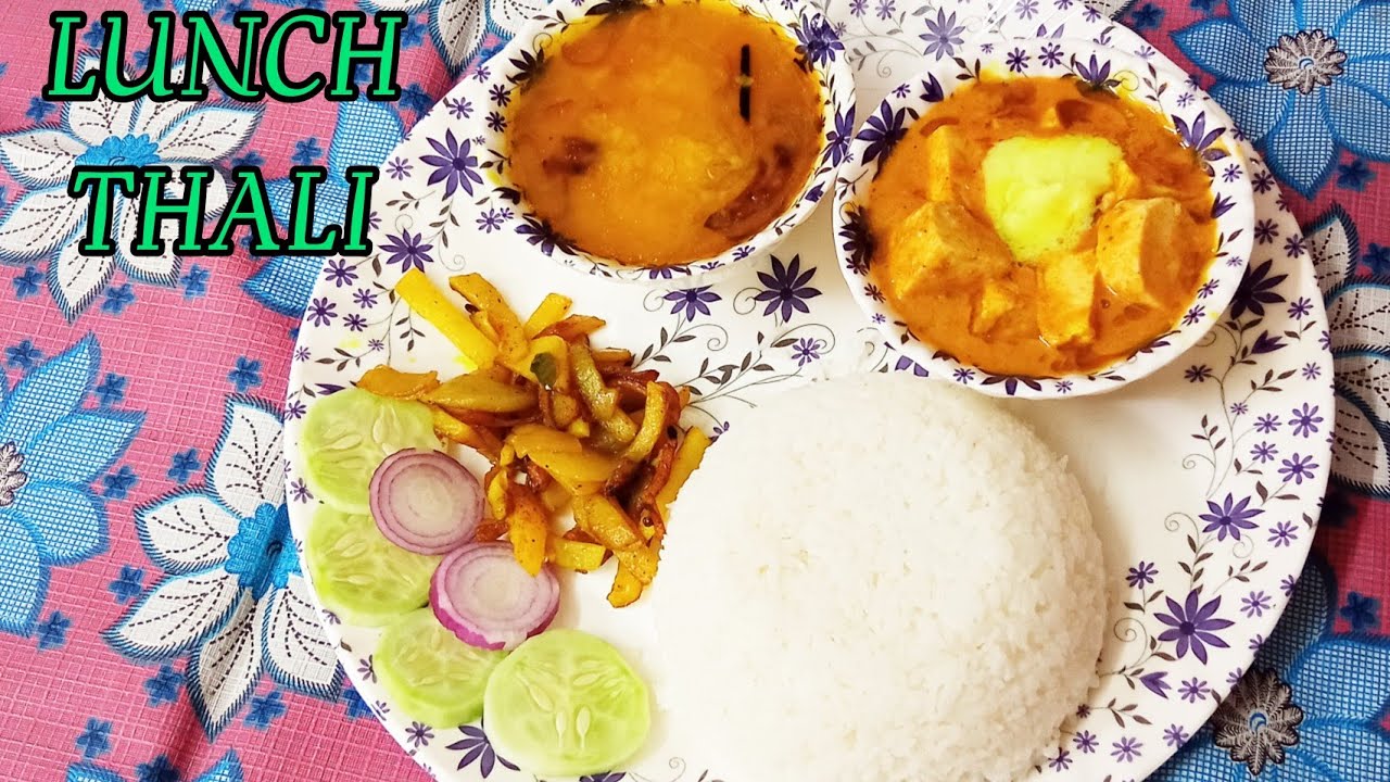 PANEER BUTTER MASALA THALI | Restaurant Style | Lunch Thali | - YouTube