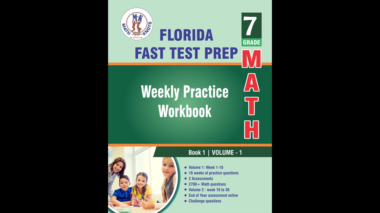Florida FAST 7th Grade Math Test Prep | Volume 1 Workbook | 2700 ...