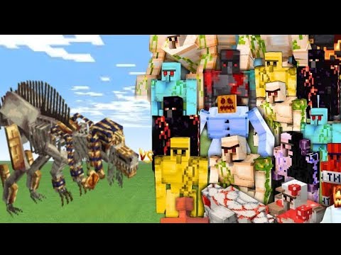 Epic Minecraft Battle:ancient remnant takes on all golem's #minecraft # ...