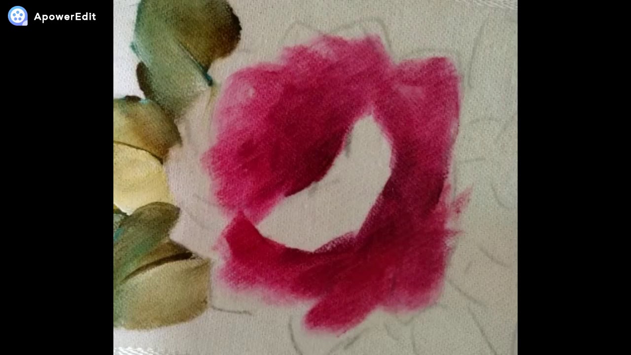 Como pintar uma Rosa (rosa escuro) - YouTube