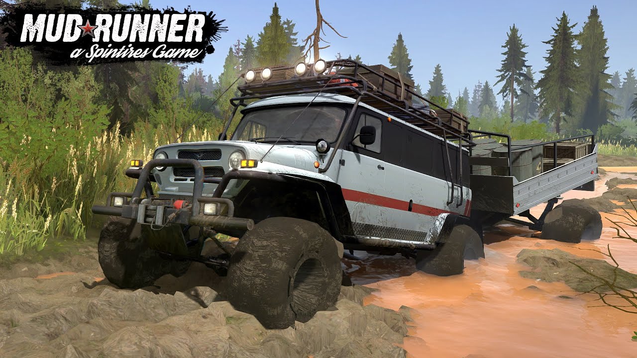 Spintires: MudRunner - All Terrain Vehicle Bear With A Trailer Driving ...