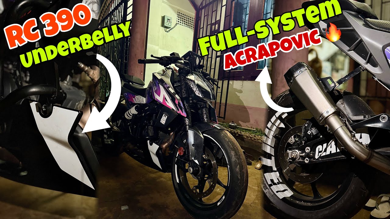 Installing a Full System Acrapovic Exhaust & RC390’s Underbelly On 250 ...