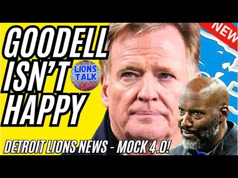 DETROIT LIONS NEWS - GOODELL ISN'T HAPPY ABOUT THIS! LIONS TALK LIVE MOCK DRAFT 4.0!