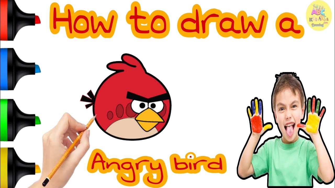 How To Draw a Angry Bird step by step |Marker Colour #howtodraw # ...