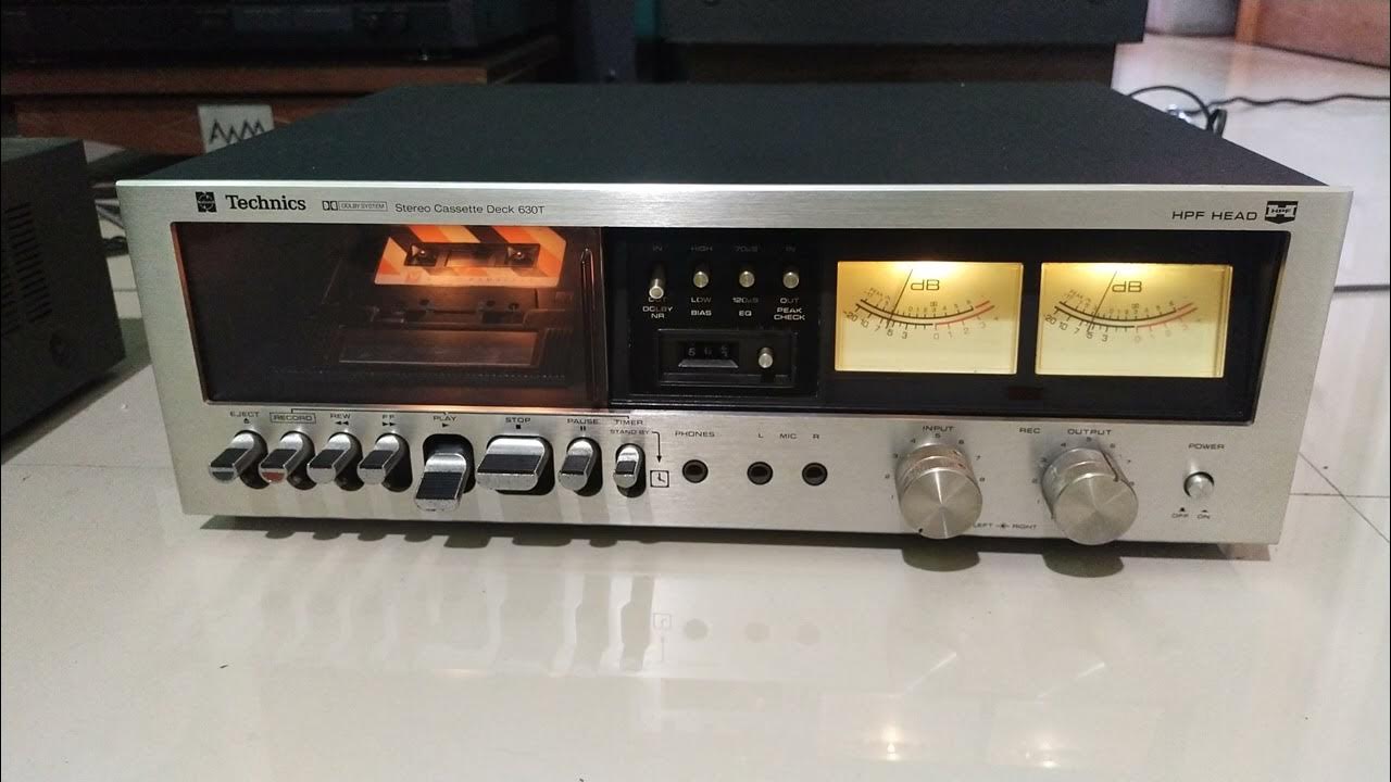 Technics 630T stereo cassette deck vintage beautiful tape - YouTube