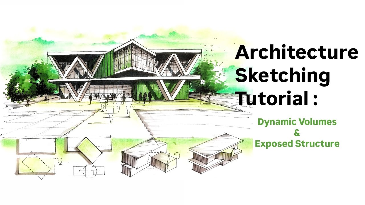 Architecture Sketching Tutorial : Dynamic Volumes with Exposed ...