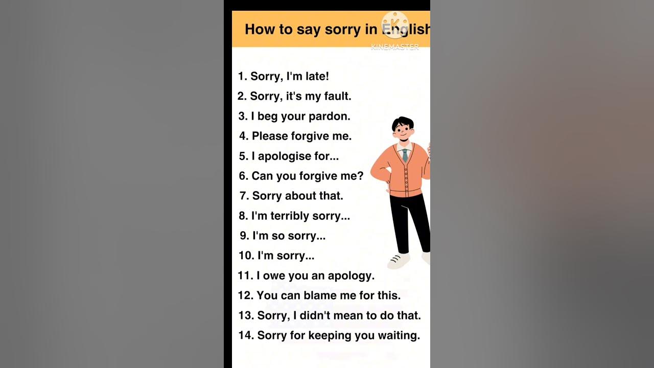 How to say sorry in English | daily Use English Sentences - YouTube