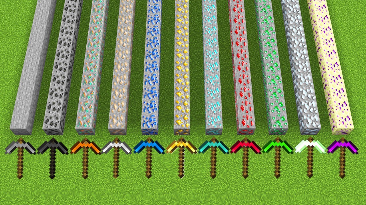 which of all pickaxes is faster in Minecraft? - YouTube
