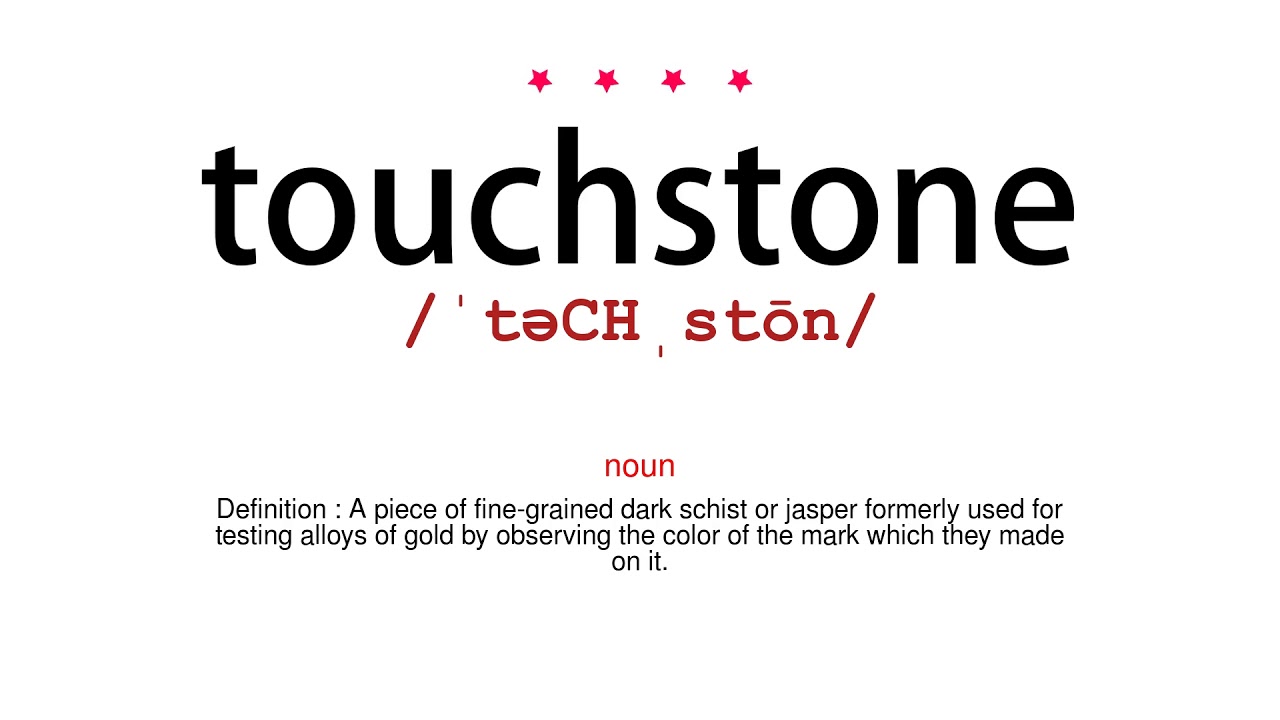 How to pronounce touchstone - Vocab Today - YouTube