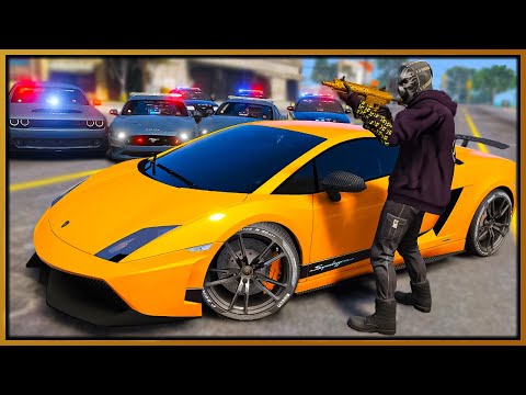 GTA 5 Roleplay - Lamborghini survival challenge vs 20 cops | RedlineRP