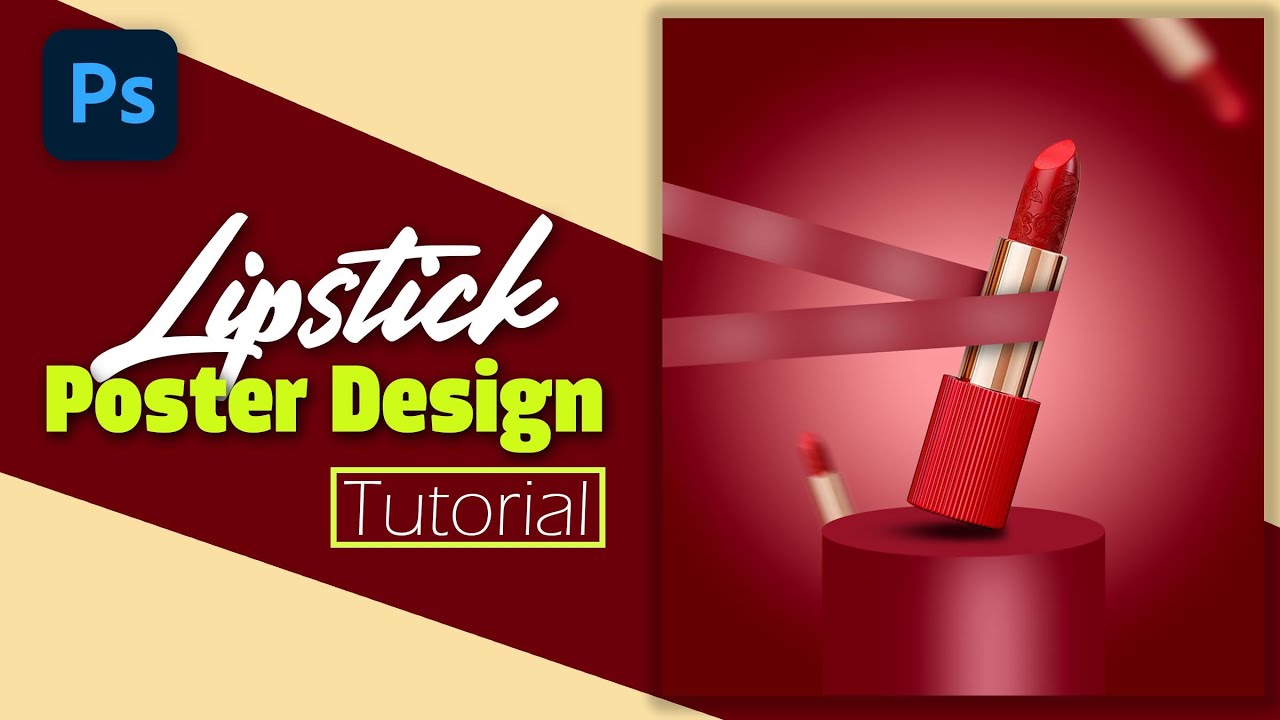 Lipstick poster design in Adobe Photoshop | Lipstick Design - YouTube