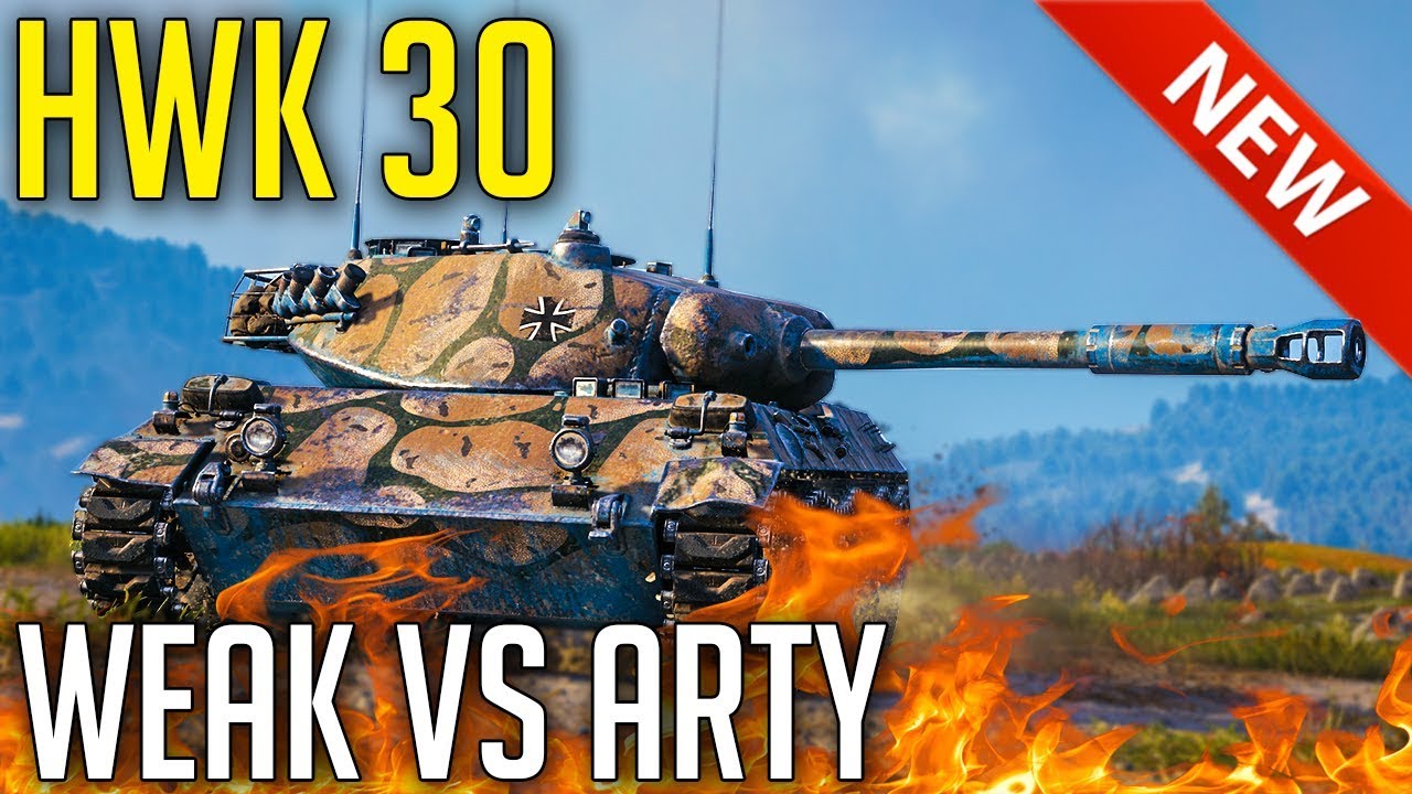 New HWK 30 Doesn't Like Artillery! World of Tanks HWK 30 Review - YouTube