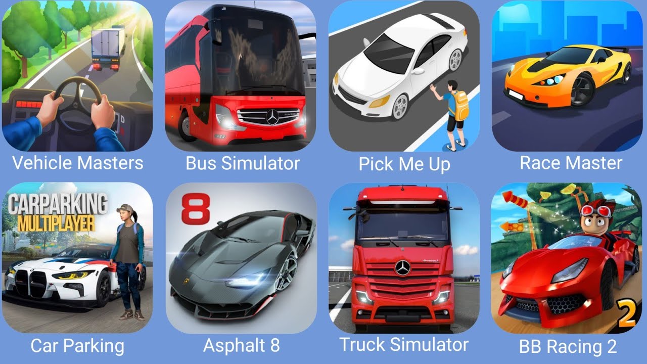 Vehicle Masters,Race Master 3D,Bus Simulator Ultimate,Pick Me Up 3D,Car ...