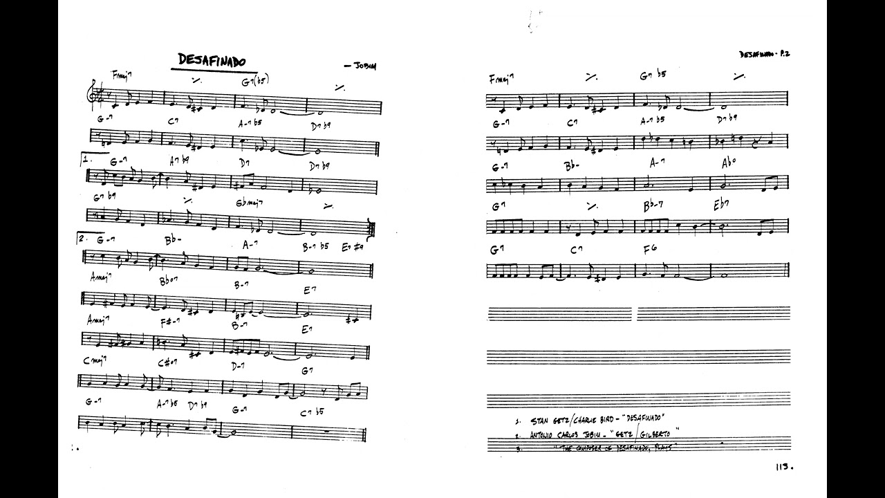 real book solo piano: desafinado (Tom Jobim) - YouTube