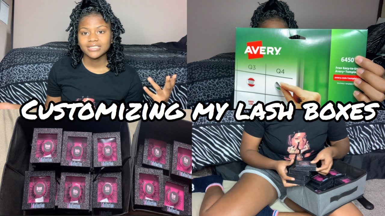 DIY Custom lash boxes from home! | Label stickers & more! - YouTube