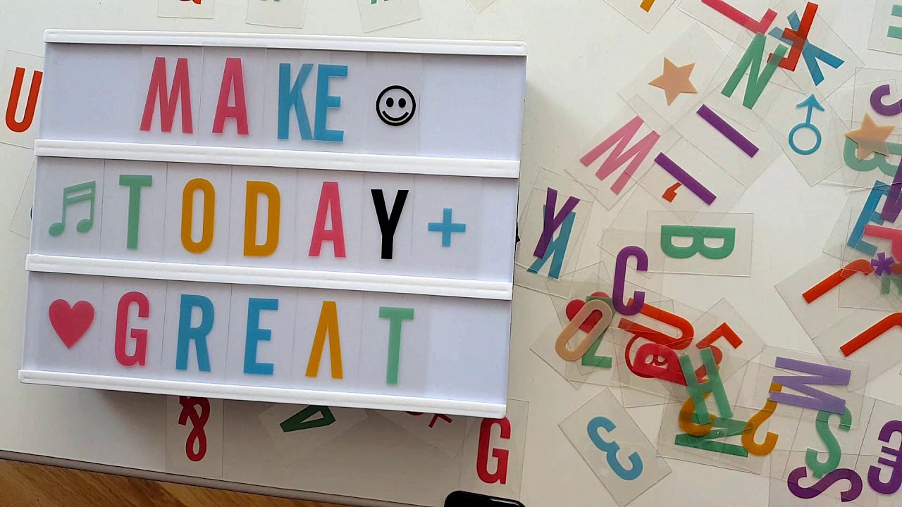 Cinema Light Box With Letters | All in One LED Sign Color Changing ...